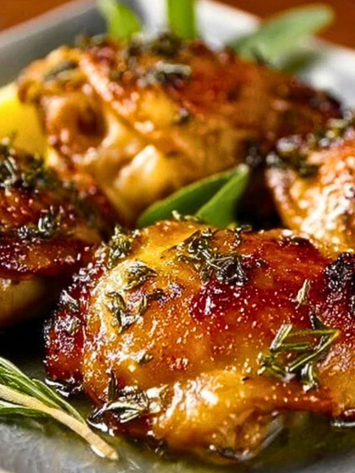 Roasted Garlic and Herb Chicken Thighs