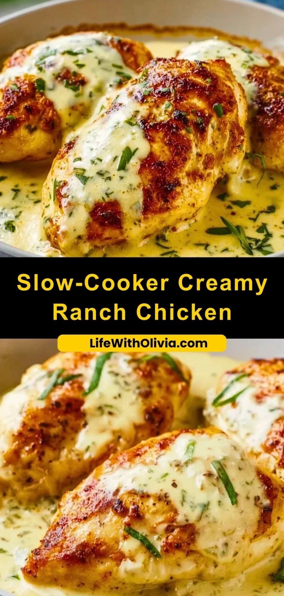 Slow-Cooker Creamy Ranch Chicken