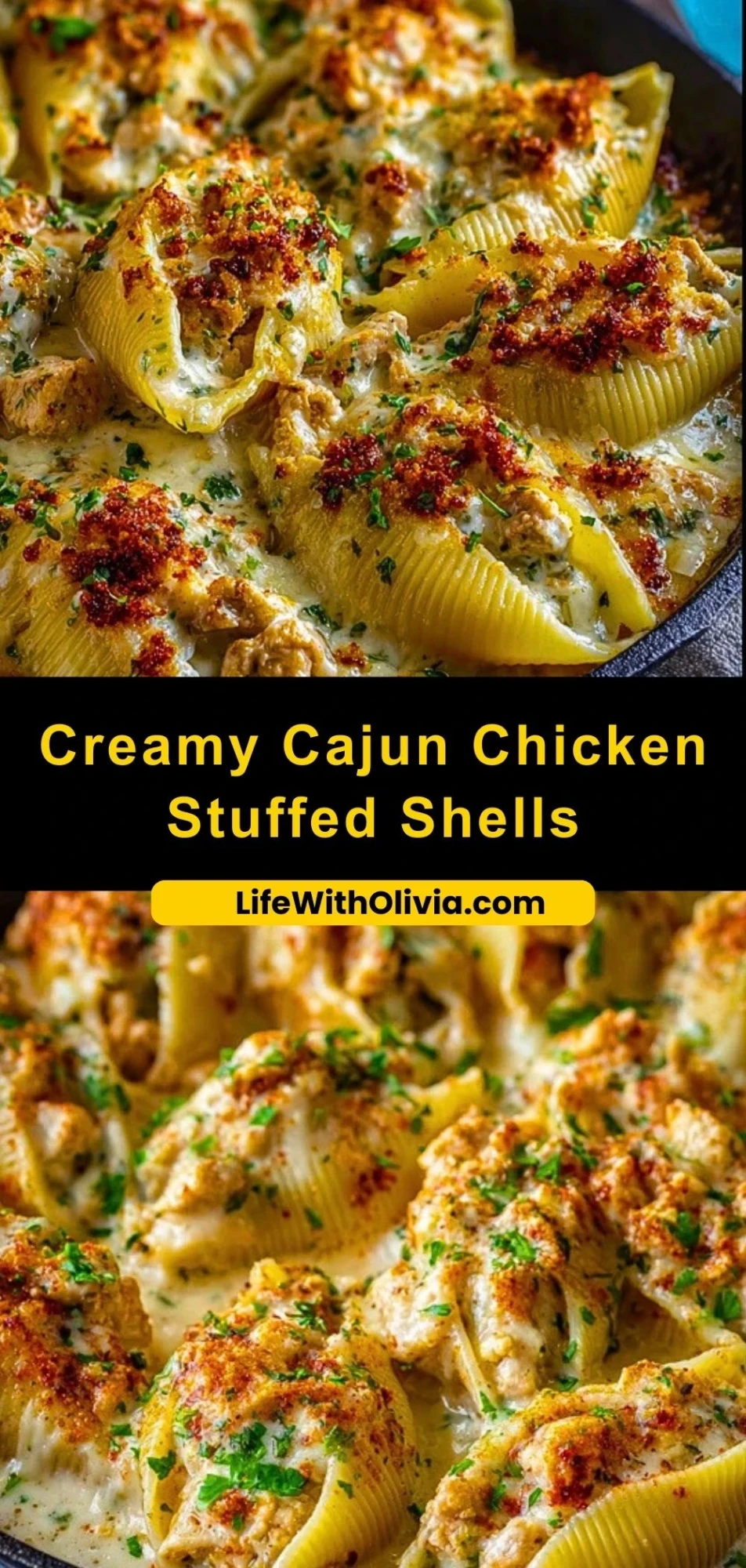 Creamy Cajun Chicken Stuffed Shells