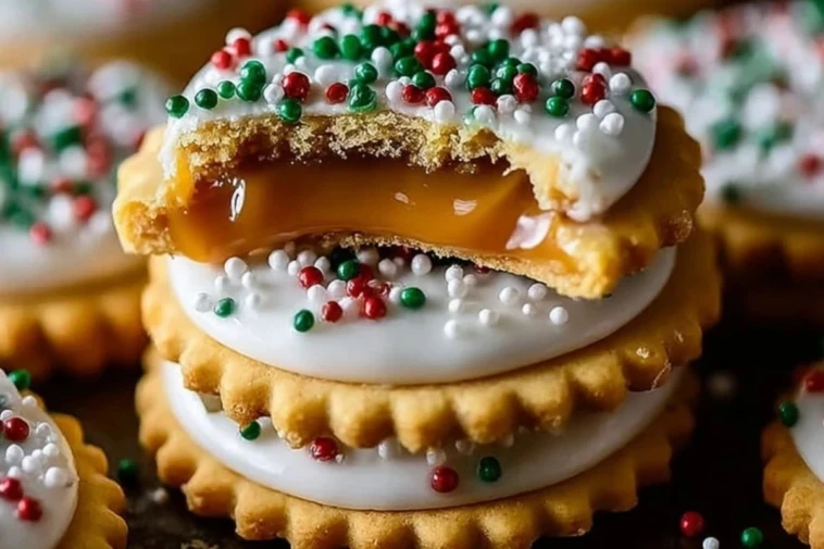 Irresistible Caramel Ritz Cracker Christmas Cookies