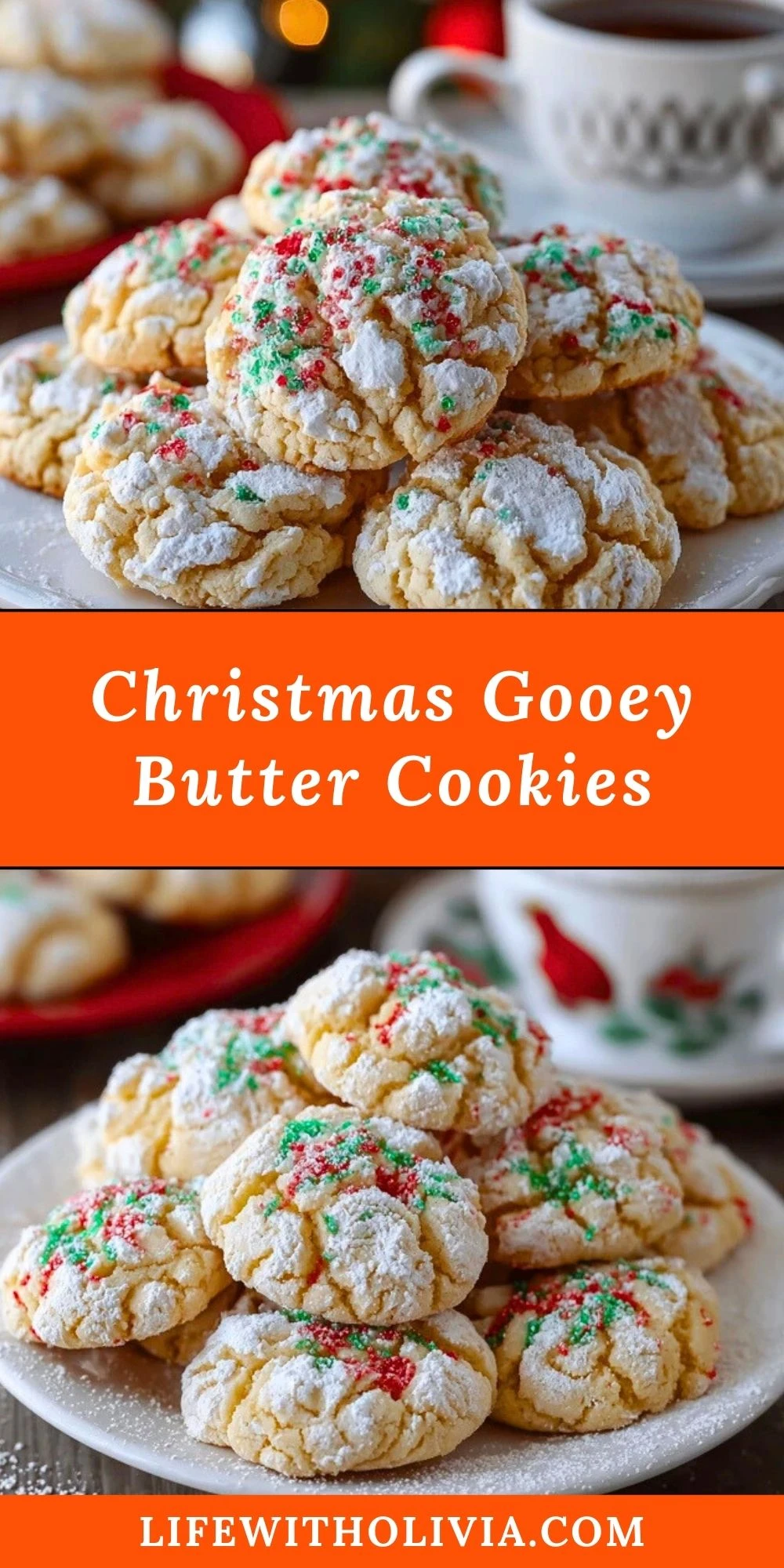 Christmas Gooey Butter Cookies
