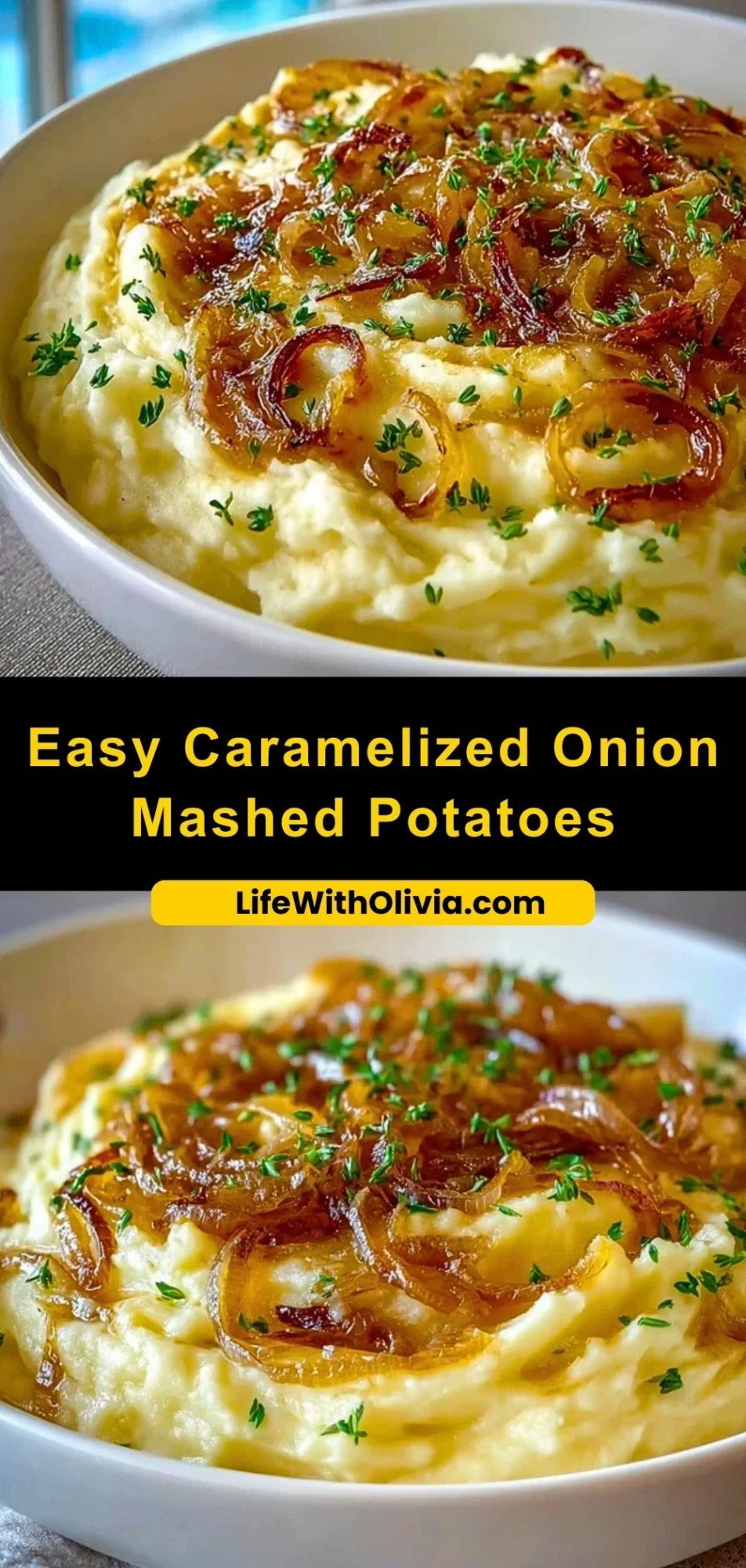 Easy Caramelized Onion Mashed Potatoes