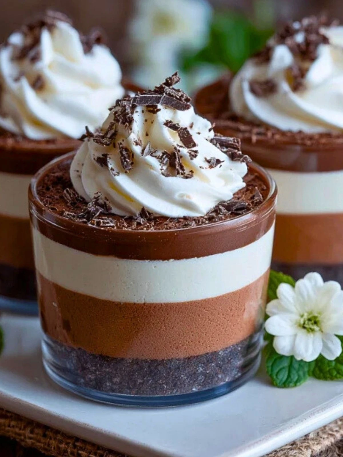 Triple Chocolate Mousse Cups